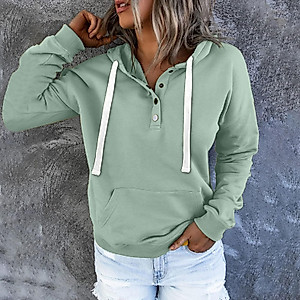 fesfesfes Womens Long Sleeve v Neck Shirts Dressy Casual Womens Tops A-Green