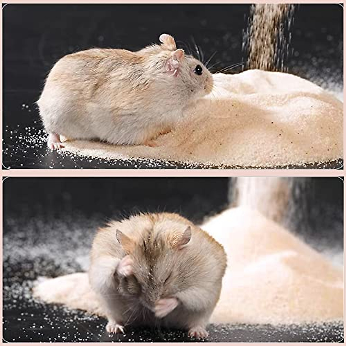 DR.DUDU Hamster Bath Sand, 6.6lb Dust Free Desert Sand or Potty Litter Sand for Hamster Chinchillas Gerbil Syrian Mice Small Animals (Beige)