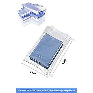 Shrink Wrap Bags - Mlooog 100pcs Clear Heat Shrink Wrap Professional Protection Against Aging and Dust - PVC Shrink Wrap Bags 11x18 Inches