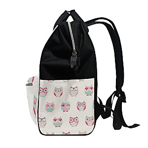 MAPOLO Owls Diaper Backpack Large Capacity Baby Bag Multi-Function Nappy Bags Travel Mom Backpack for Baby Care…