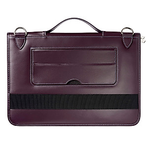 Broonel Purple Leather Laptop Messenger Case - Compatible with Toshiba Satellite Radius 12 / Toshiba Satellite Radius 11