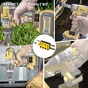 Bit Holder for Dewalt 20V Drill Bit Organizer for DeWalt Drills Carry Up to 4 Driver Bits on The Side of Your Power Tool or Driver (2 Pack)