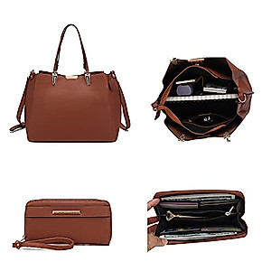 MKF Collection Tote Bag set for Women’s, Handbag Wristlet Wallet, Vegan Leather Top-Handle Tote Purse