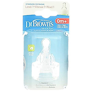 Dr. Brown's 8 Pack Natural Flow Level 1 Standard Nipple