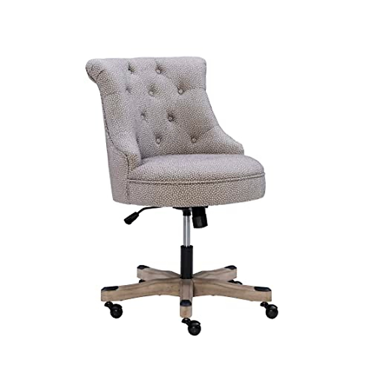Linon Talia Office Chair, Gray 28.25D x 27.25W x 35.75H Inch