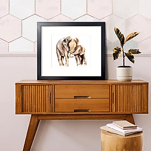 LaVie Home 16x20 Picture Frame Black Poster Frame,Display Pictures 11x14 with Mat or 16x20 Without Mat, Stable and Sturdy Frame and Polished Plexiglass, Horizontal and Vertical Format of The Walls