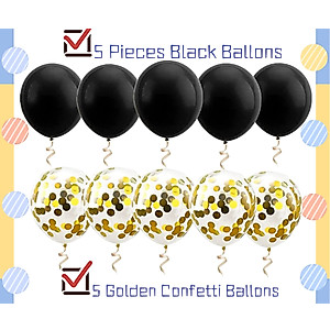 50th Birthday Anniversary Wedding Banner Funny Birthday Banner Glitter Cheers to 50 Years Birthday Party Decoration Supplies Hanging Garland Kit 10 Balloons Bunting 50 Bday Backdrop Adult Black Gold