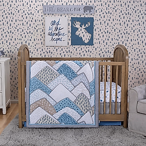 Trend Lab Florence 3 Piece Crib Bedding Set, Can Be Used As A Blanket Or A Playmat for Tummy Time, Includes Quilt, Fitted Crib Sheet and Skirt