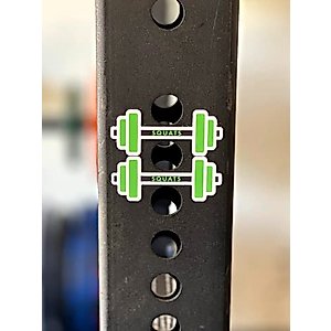 Power Rack Lifting Labels - Magnetic Squat Rack Home Gym Accessories for Bench Press, Squat, Overhead Press, and More (Squats)