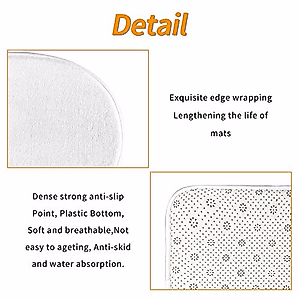 AOYEGO Black and White Cow Pattern 3 Pieces Bathroom Rugs Set Spots Farm Milk Animal Skin Camouflage Non Slip 23.6X15.7 Inch Soft Absorbent Polyester for Tub Shower Toilet