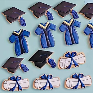 Cookie Cutters 4 PCS, Graduation Cookie Cutters by JOB JOL, Graduation Cap, Diploma, Graduation Gown