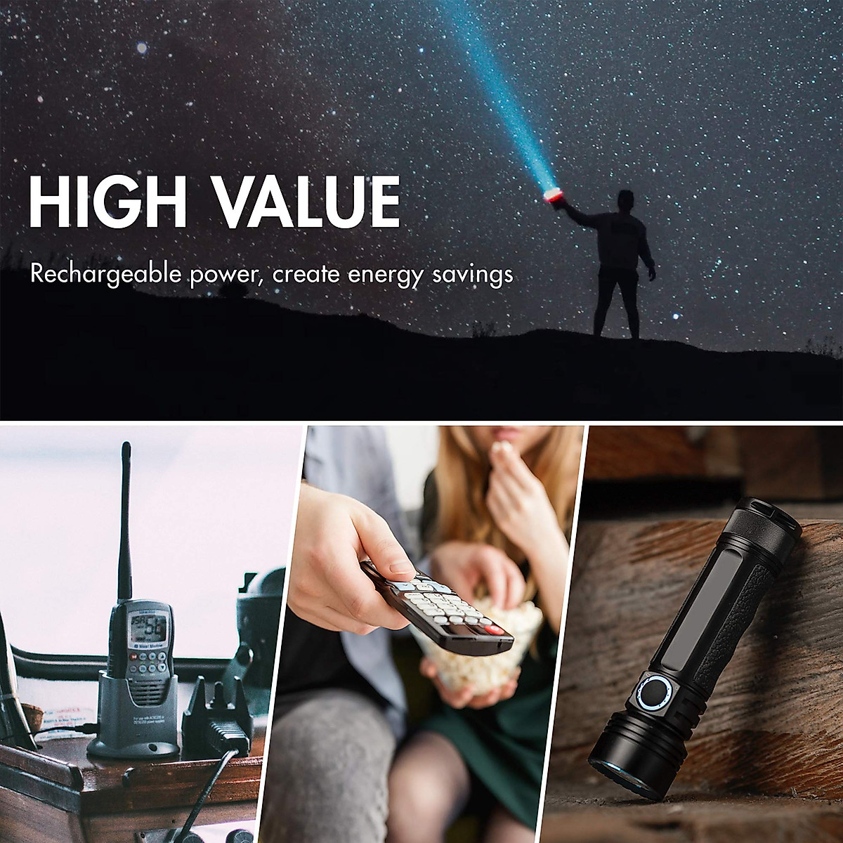 Tenergy C Size Battery 1.2V 5000mAh High Capacity NiMH Rechargeable Battery for LED Flashlights Kids Toy and More (8 pcs)