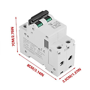 Circuit BreakerDC 250V Circuit Breakers Miniature Circuit Breakers Double Pole Circuit BreakerMiniature Air Switch for Solar Panel Grid SystemWind and Solar Hybrid System[40A]
