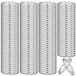 Paxcoo 100 Pack Keyrings, Split Key Rings Bulk for Keychain and Crafts (1 Inch)