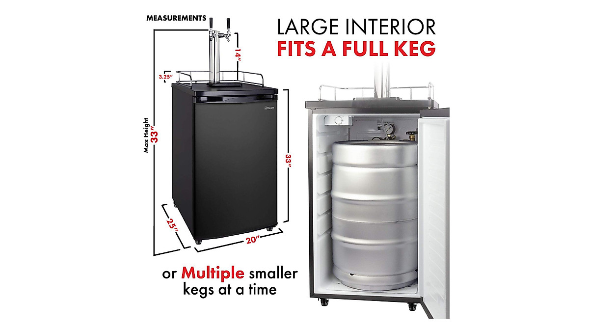 Kegco K199B-2P Kegerator: Premium Two Keg Cooler