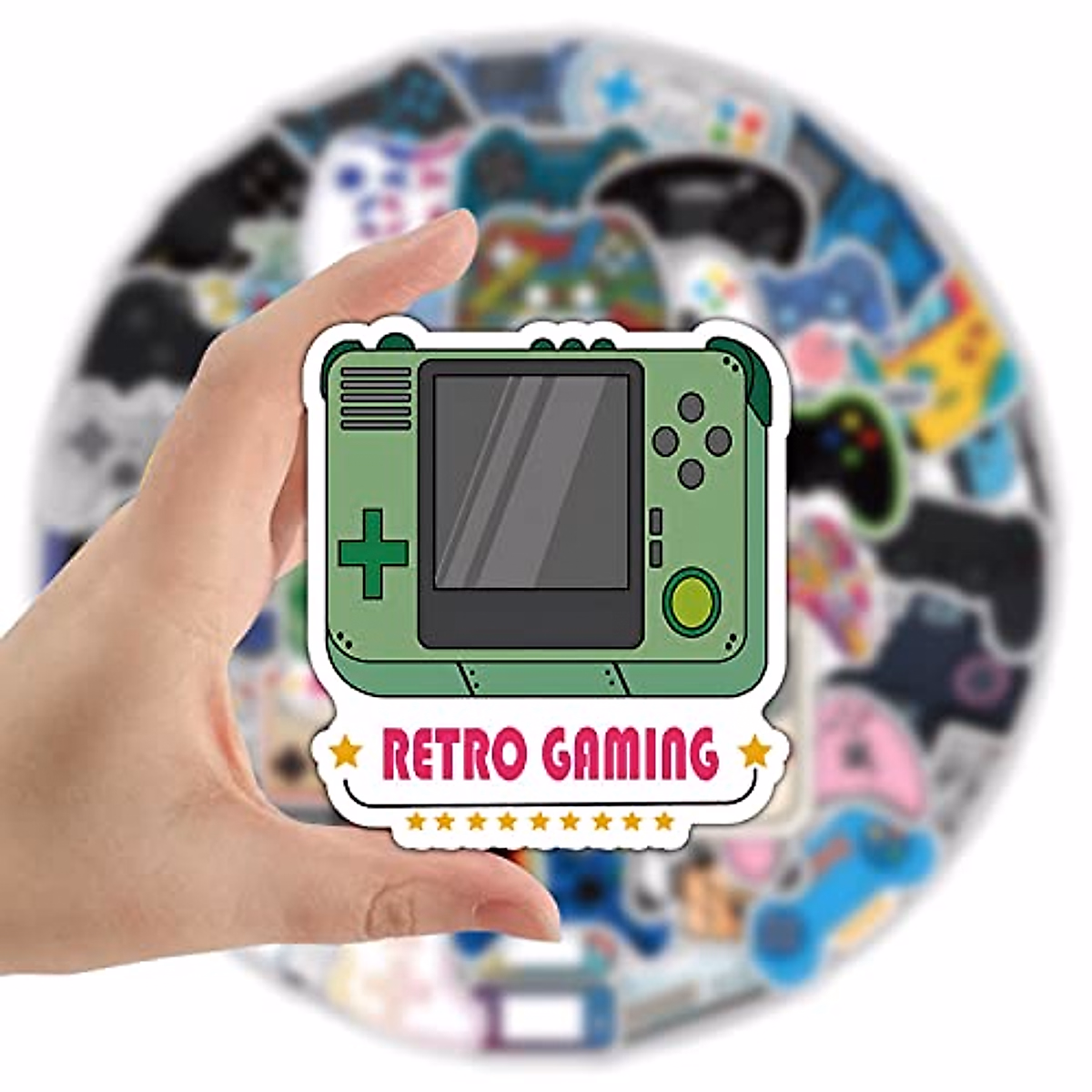 50pcs Cool Gaming Stickers for Teens Laptop, Cute Game Gamepad Stickers for Kids Boys Computer Water Bottles Skateboard Car Bike Luggage Scrapboook Bike