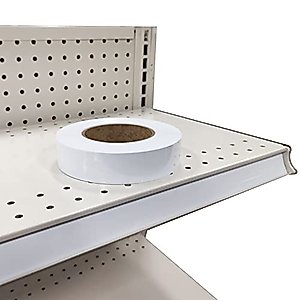 Decorative Gondola Shelving Vinyl Insert for Ticket Channel 130 FT. x 1.25 in. - 5 Pack, White