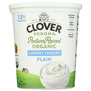 CLOVER SONOMA Organic Plain Low Fat Yogurt, 32 OZ