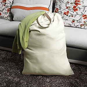 Heavy Duty Laundry Bag with Drawstring and Handle, Extra Large Travel Dirty Clothes Bag for Laundromat and Household, Durable Rip-Stop Laundry Hamper Liner, 8 Solid color(28 x 40 Inch) by SANFERGE