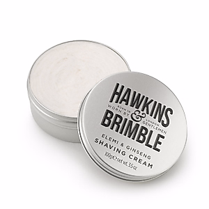Hawkins & Brimble - Shaving Cream for Men, 100g - Luxurious Shaving Cream for Sensitive Skin and Nourishing - Smooth Finish Shave for Men without Animal Testing - Signature Elemi & Ginseng Fragrance