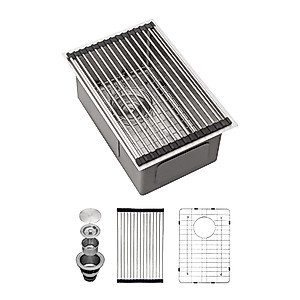 30 Undermount Kitchen Sink - Sarlai 30" Stainless Steel 16 Gauge Single Bowl Sinks, 30x18 Inch Sturdy Deep Bowl Basin Sink