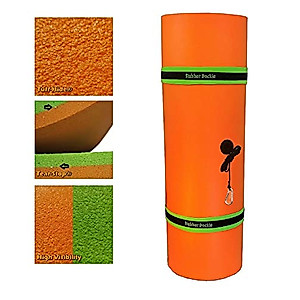 Rubber Dockie RD18OGT2 Floating Pad Foam Water Mat – 18 ft. x 6 ft., Green/Orange