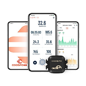COOSPO Cadence and Speed Sensor, Bluetooth ANT+ Cycling Cadence Sensor Bike Speed Sensor, Wireless RPM Bicycle Cadence Sensor for Bike Computer/Rouvy/Peloton/Wahoo/CooSporide