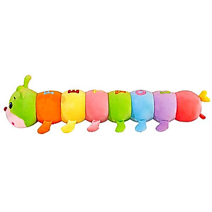 Multicolor Caterpillar Stuffed Animal Big Hugging Pillow Cute Plush Soft Pillow Doll,Giant Plush Toy,Gifts for Girl Boy Babies Birthday (27.5inch/70cm)
