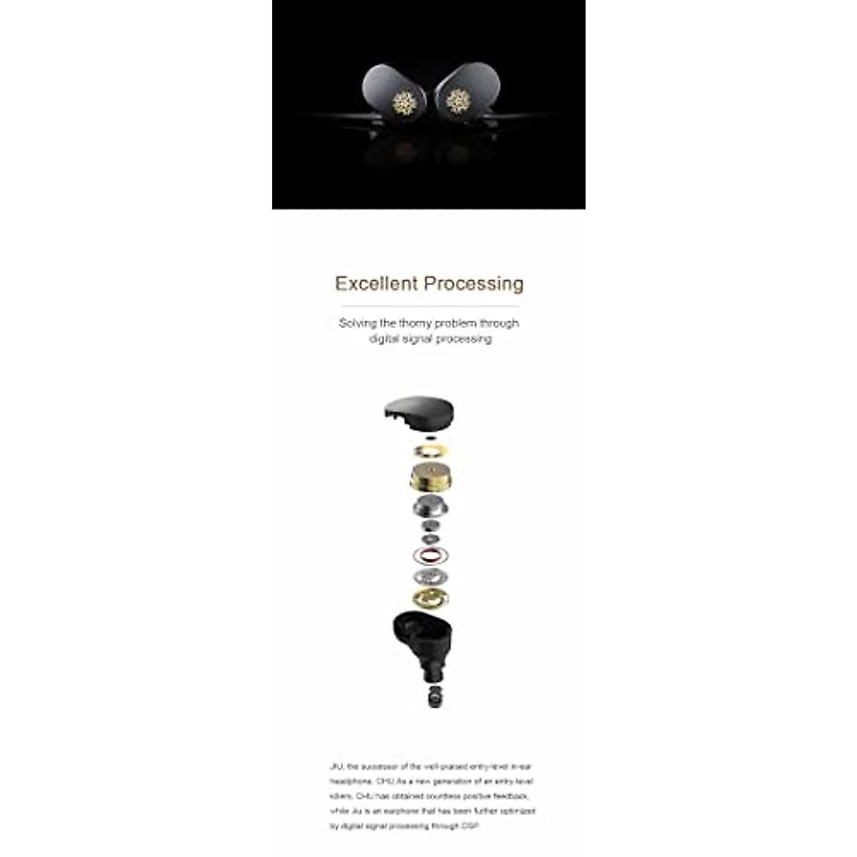 Moondrop JIU Earphone DSP 10mm High-Performance Dynamic IEMs MEMS Microphone USB-C Port in-Ear Earphone