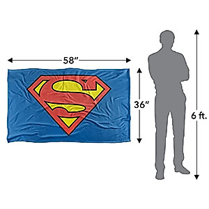Superman Classic Logo Silky Touch Super Soft Throw Blanket 36" x 58",Classic Logo