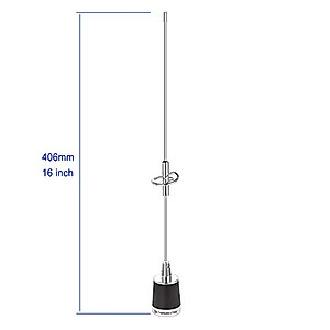 Bingfu VHF UHF 144/430MHz Mobile Radio Antenna Dual Band 136-174MHz 400-470MHz Vehicle Ham Radio NMO Mount Antenna for Car Truck Ham Radio Mobile Radio Amateur Radio Two Way Radio Marine VHF Radio