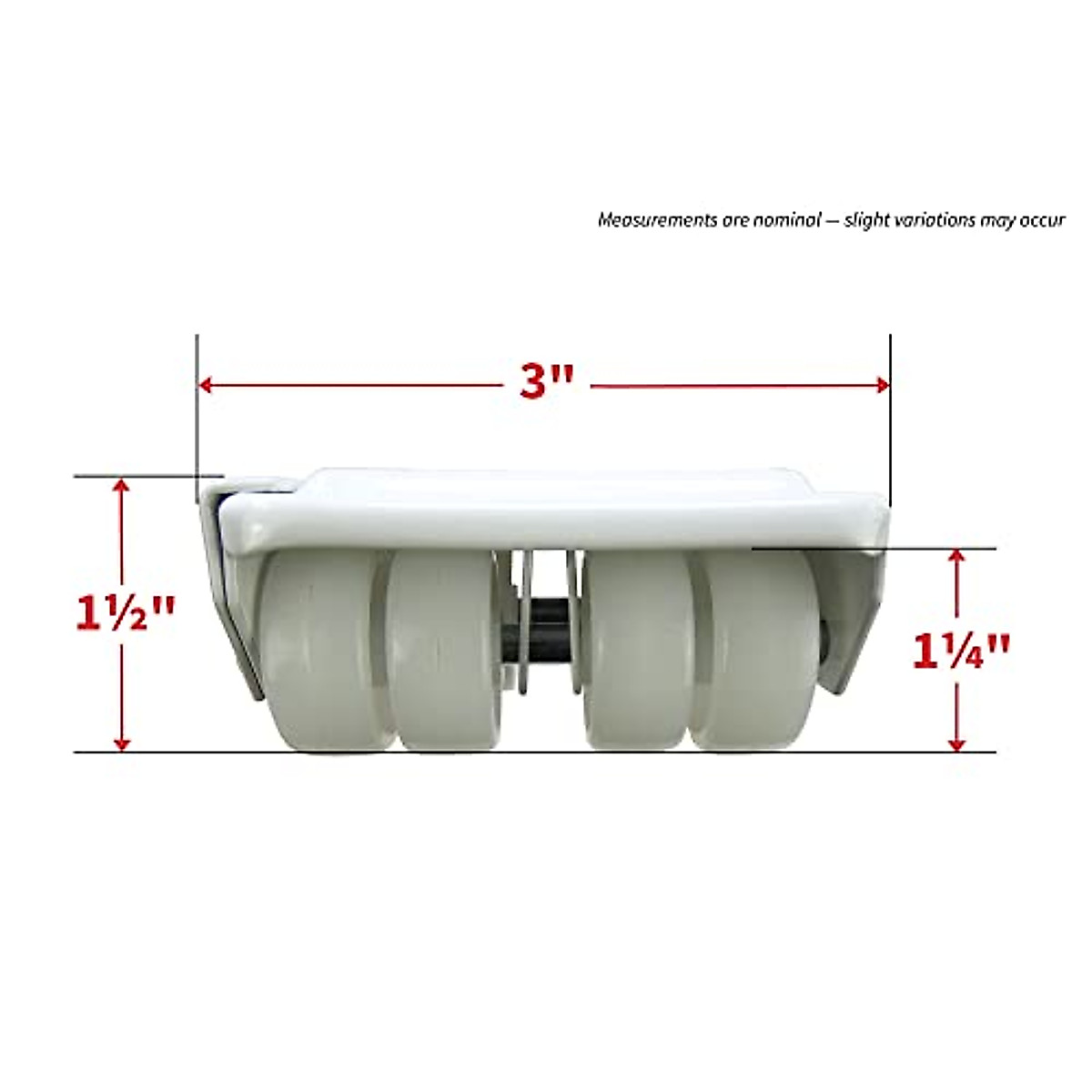 Shepherd Hardware 9601 Stamped Steel Adjustable Appliance Rollers, 2-Pack
