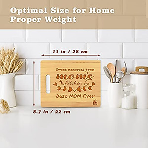 Mom Gifts for Mothers Day,Engraved Bamboo Cutting Board Personalized Presents for Mom from Daughters or Son for Birthday Christmas