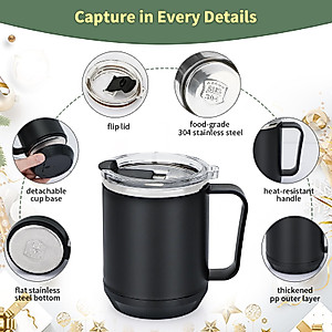 VOBAGA Mug Warmer & Mug Set for Desk, Electric Coffee Cup Warmer with Temperature & Timer Settings, Smart Coffee Warmer Plate with 15oz Cup for Warming and Heating Coffee, Beverage, Candles, Cocoa