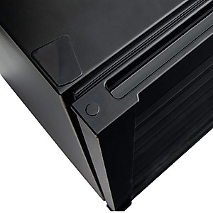 Wine Enthusiast 48-Bottle Evolution Series Wine Refrigerator – Large Freestanding Cooler with Black Stainless Steel Double Pane Glass Door, Shelves & Adjustable Temperature