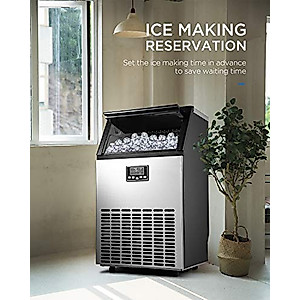 ADT Ice Machine Stainless Steel Under Counter Freestanding Commercial Ice Maker Machine