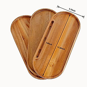 MOYUART Serving Tray, Coffee Table Tray, Set of 3 Serving Platter for Party,Tea Bar, Table Breakfast Snack, Dinner Tray 13.8" ×5.9"