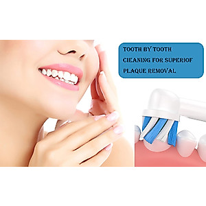 KS-QON BENG 16Pcs Toothbrush Replacement Heads , Electric Replacement Brush Heads Professional Sensitive Gum Care Replacement Brush Heads,Includes 4 Precision,4 Floss,4 Senstive,4 White Clean