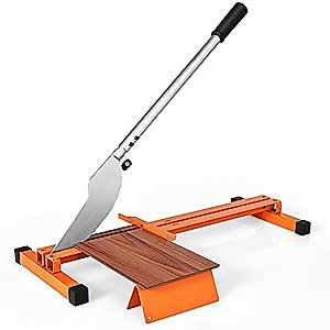 Nisorpa Upgraded Vinyl Plank Cutter Manual Laminate Floor Cutting Tool with Movable V Support Heavy Duty Steel Quick Cut for 8-12inch Wide Floor Tiles