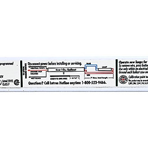 Lutron ECO-T5H39-120-1 ECO-10 T5HO Fluorescent Dimming Ballast, 1 LAMP, 39W
