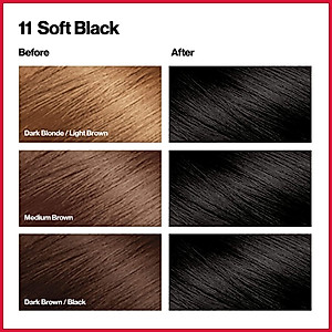 Revlon ColorSilk Beautiful Color, Soft Black [11] 1 ea (Pack of 8)