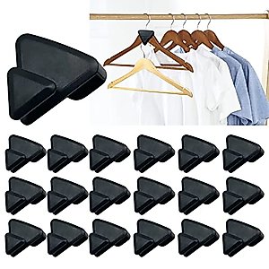 18pcs New Clothes Hanger Connector Hooks, Bear-Shaped Ultra Premium Hanger Hooks Space Saving Bedroom Wardrobe Closet Dedicated Find Clothes Quickly. (A)