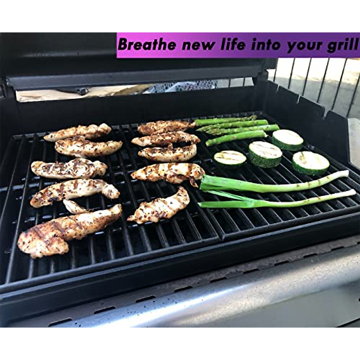 Uniflasy 15 Inch Cast Iron Grill Cooking Grid Grate for Weber Old Spirit 200 Series, Spirit E/S 200 & 210 with Side Control Panel, Spirit 500, Genesis Silver A, for Weber 7522 7523 7521 65904 65905