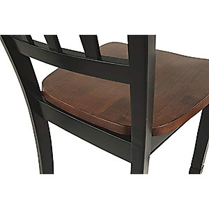 Signature Design by Ashley Owingsville Modern Farmhouse Dining Room Side Chair, 2 Count, Black and Brown