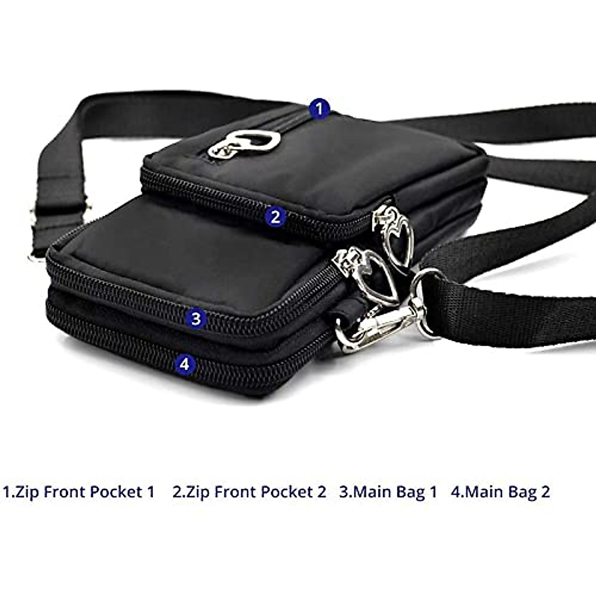 Horscrite Cell Phone Purse, Phone Bag Purse Wallet Crossbody Bag Lightweight Roomy Pockets Smartphone Sports Armband Bag