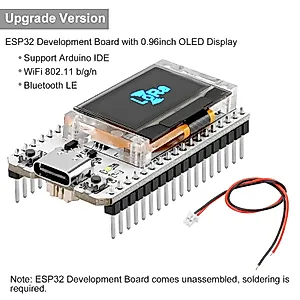 MakerFocus ESP32 OLED WiFi Kit V3 Integrated WiFi Bluetooth 2.4GHz PCB Antenna CP2102 Development Board with 0.96-inch OLED Display for Arduino Intelligent Scenes