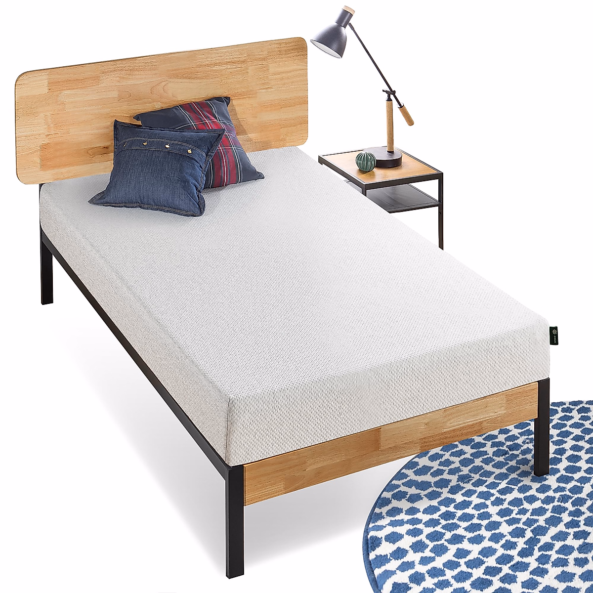 ZINUS 8 Inch Ultima Memory Foam Mattress, Twin, Fiberglass Free, Pressure Relieving, CertiPUR-US Certified, Mattress in A Box, White