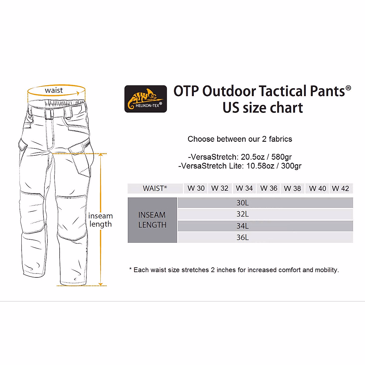 Helikon-Tex OTP Outdoor Tactical Pants - Water Resistant Ripstop Mens Cargo Pants - Outback Line - Lightweight, Hiking, Law Enforcement, Work Pants, Shadow Grey VersaStretch Lite Waist 34 Length 34