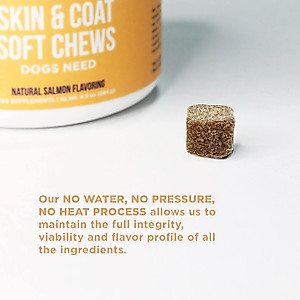Natural Rapport Dog Skin and Coat Supplement - The Only Skin and Coat Soft Chews Dogs Need - 120ct Treats That Contain Salmon Oil and Omegas 3, 6, & 9 for a Healthy Coat