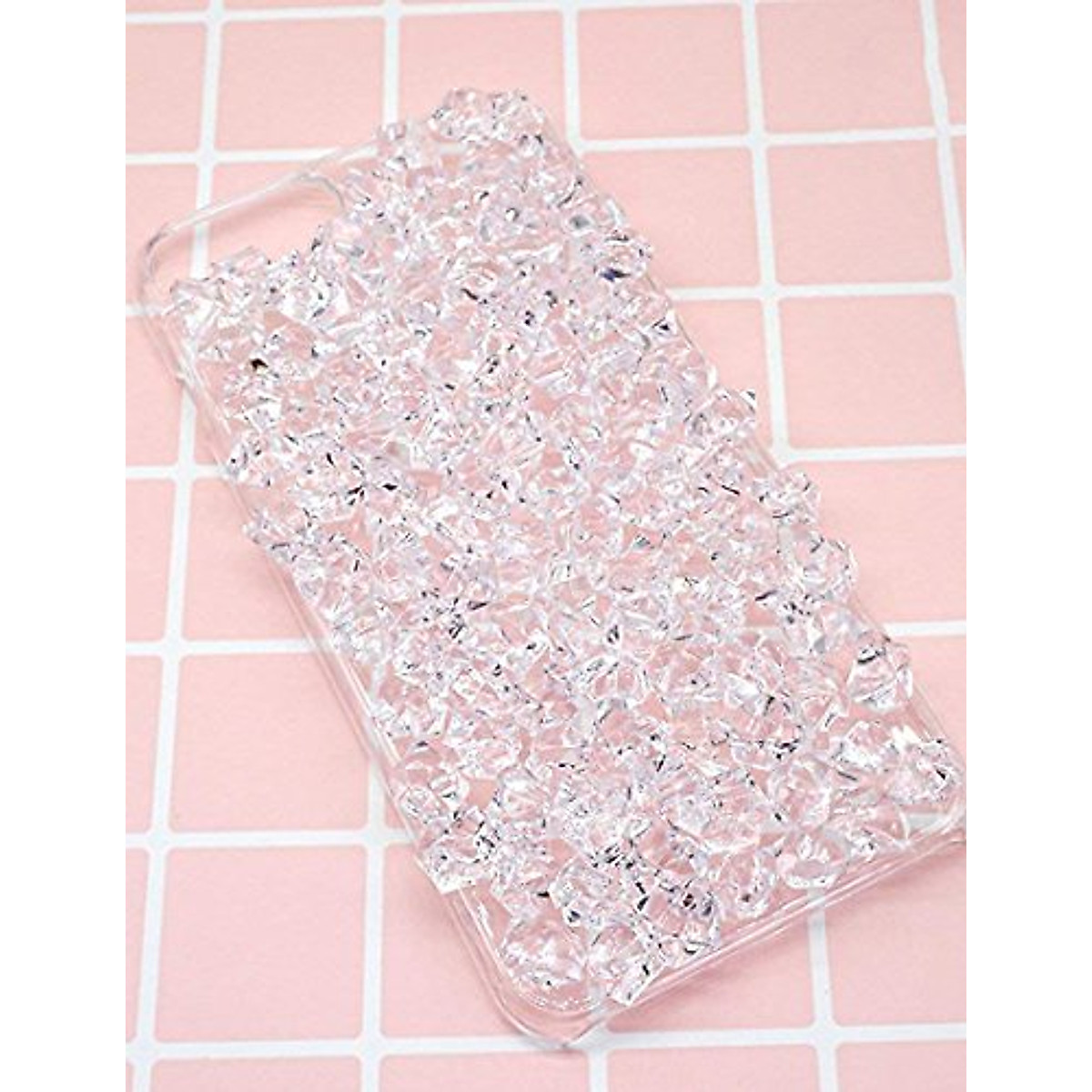 DomeStar Fake Ice Cubes, 4.4Lbs 1,000PCS Acrylic Ice Cubes Clear Rocks Fake Diamonds Clear Acrylic Vase Filler Plastic Crystals Clear Fake Crushed Ice Rocks Acrylic Gems